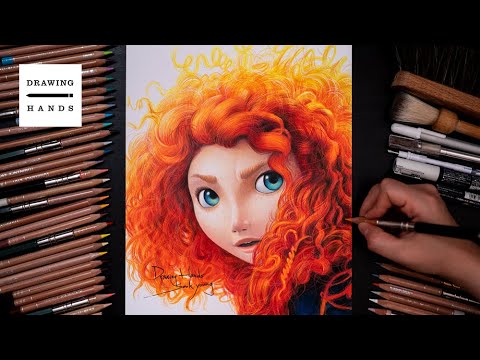 How to Draw Merida with Pencil – I'm Youtuber – Follow my videos to ...