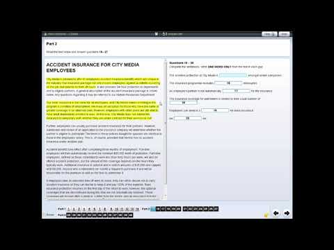 How IELTS on Computer test works: highliting text tutorial