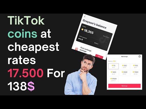 Cheapest tiktok coins in china 17.500 | 137$