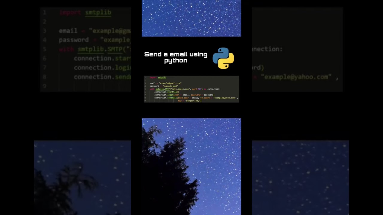 How to send email using python? #python #coding #snippet