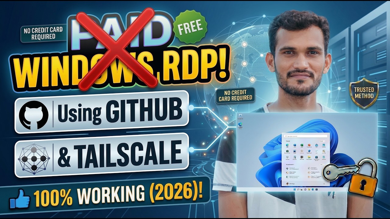 How to Get FREE RDP (Windows/Linux) Using GitHub & Tailscale – (2026 Working Method)