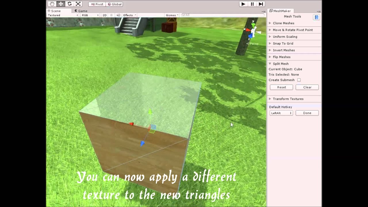 Split meshes with Mesh Tools