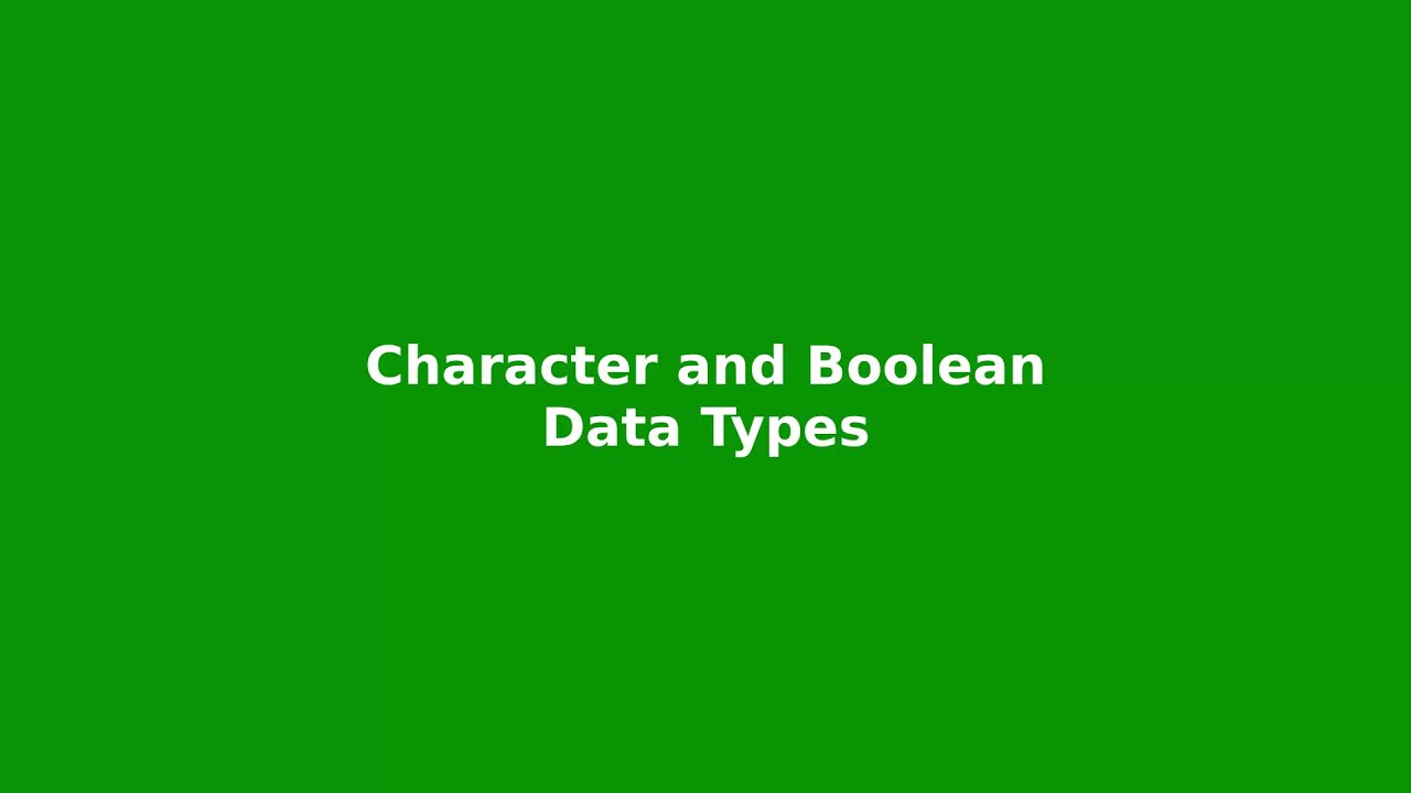 Chapter 3: The char and _Bool data types