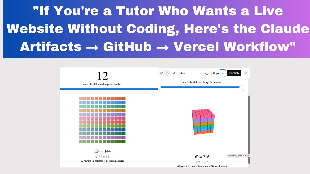 If You' Want a Live Website Without Coding, Here's the Claude Artifacts → GitHub → Vercel Workflow