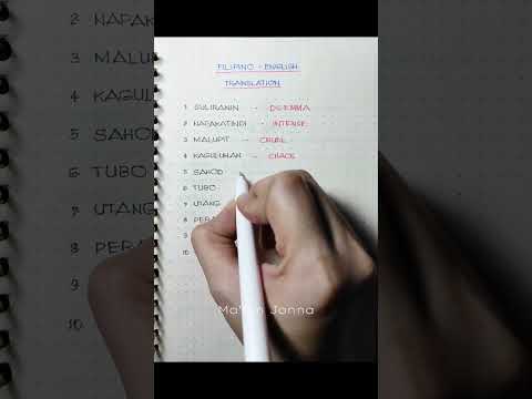 #tagalog #english #filipino #translation #educationalvideo #misssulat #maamjonna