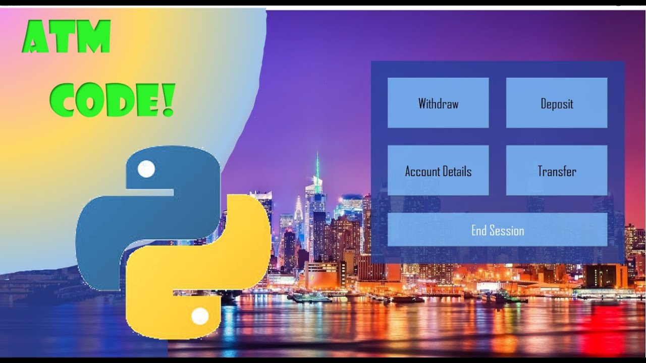 Coding an ATM interface in Python! (made fast and simple)