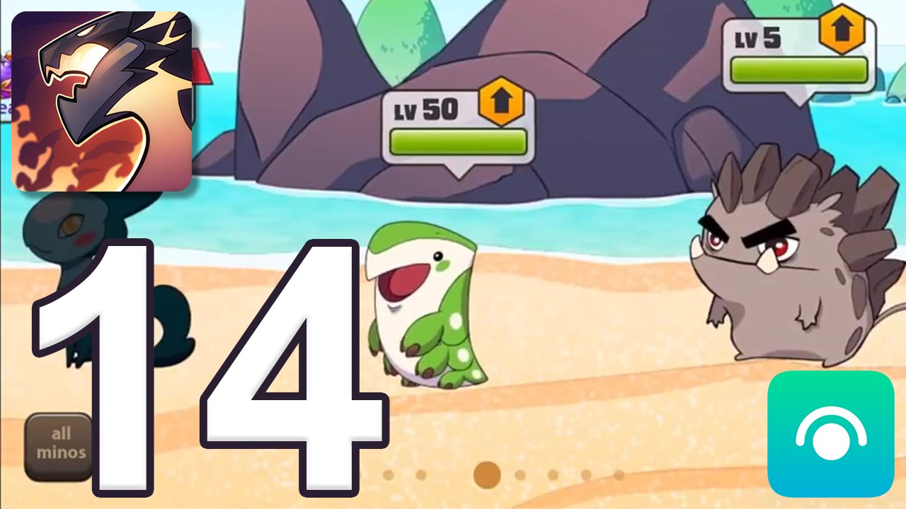 Mino Monsters 2: Evolution - Gameplay Walkthrough Part 14 - Fire Island 55-58 (iOS, Android)