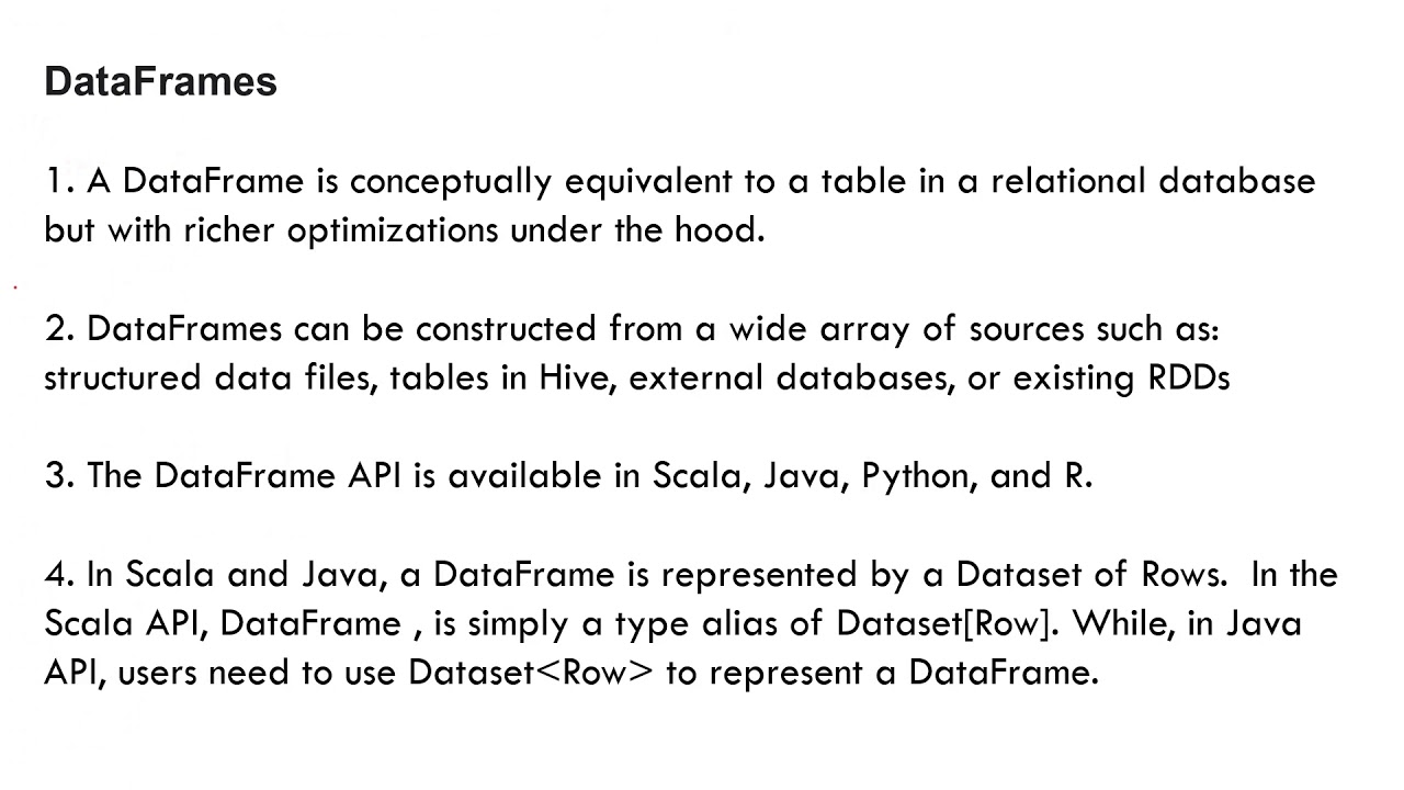 Spark SQL, DataFrames , Datasets Introduction