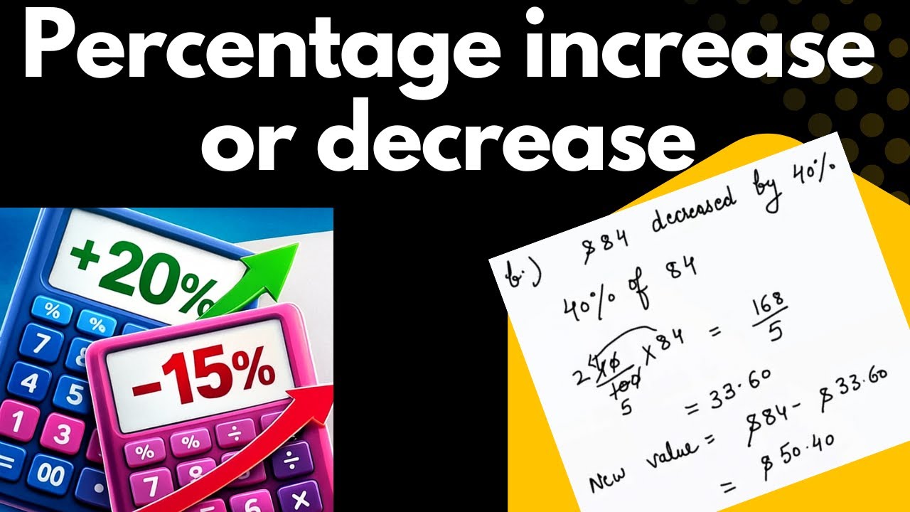 Percentage Decrease/Increase & Depreciation/Appreciation Explained