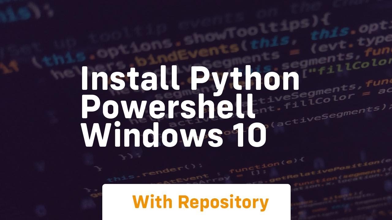 install python powershell windows 10