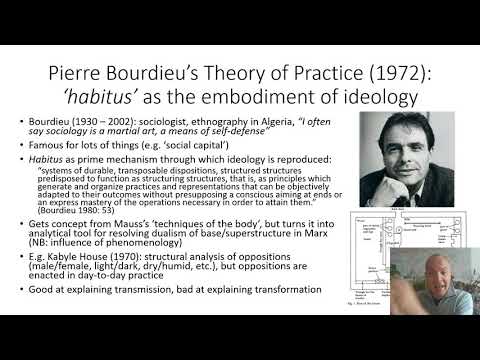 W4C5 - Materialism & Practice - practice theory, inc. Bourdieu, Ortner (UCL Anthropology, Holbraad)