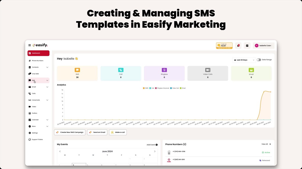 Creating & Managing SMS Templates