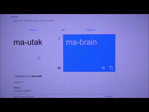 Google translate Filipino to English "Mautak"