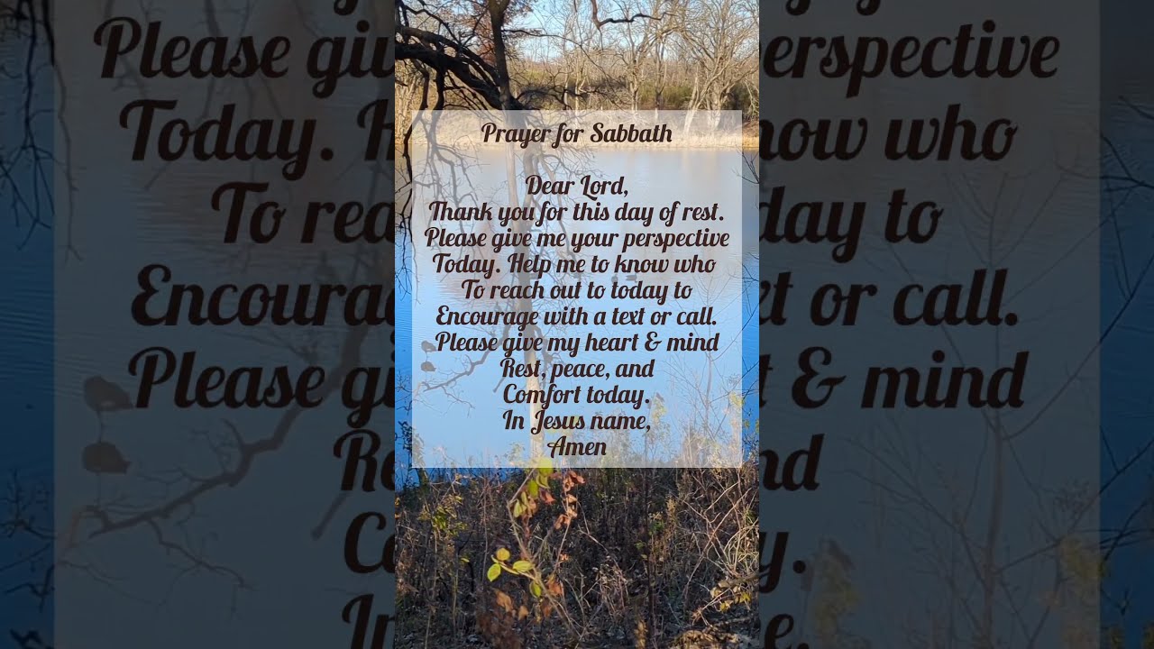 prayer for Sabbath