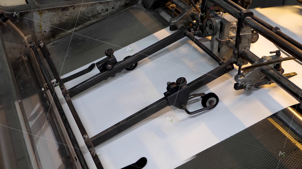 Printing machine print paper in typography