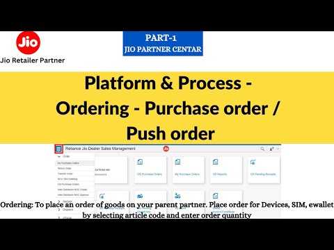 Jio Partner Central I Jio Fiory I Platform & Process- Ordering & Purchase order / Push order #jio5g