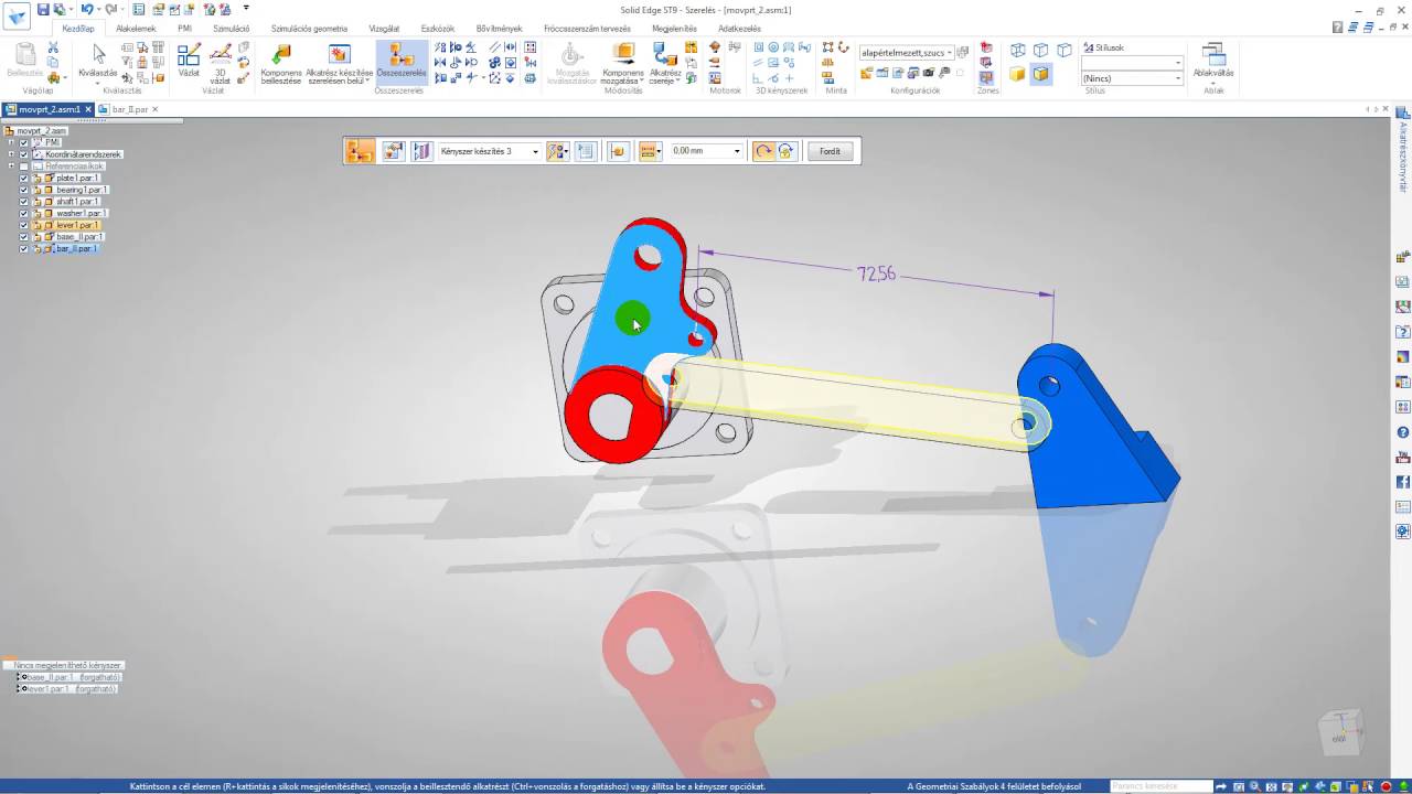 Solid Edge ST9 - Adjustable part
