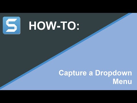 How to Capture a Dropdown Menu with Snagit