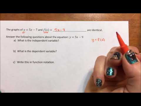 Function Notation - Definition