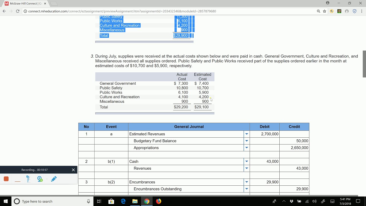 ACG4501 Chapter 3 homework explanations