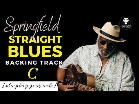 TAJ's SPRINGFIELD Straight Blues backing track - Jam in C
