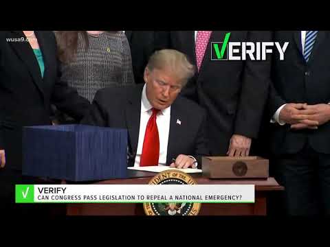 VERIFY: Yes, Congress could pass a joint resolution to repeal a national emergency declaration