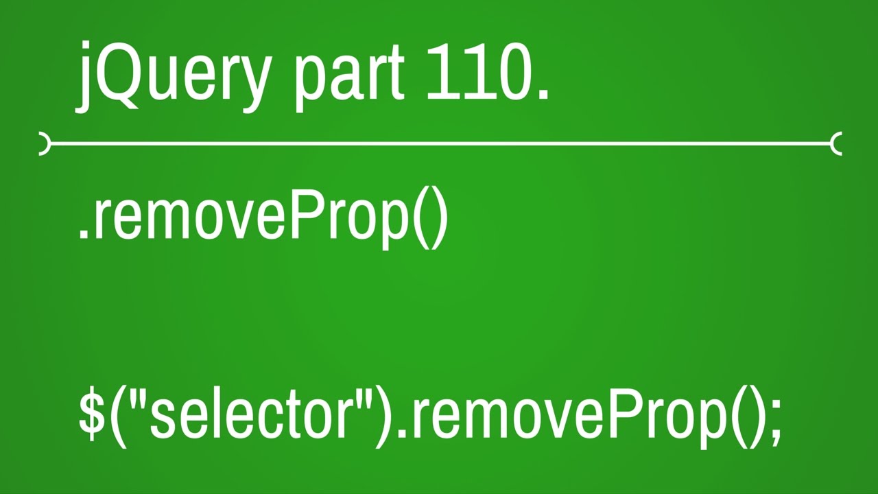 jquery remove prop function - part 110