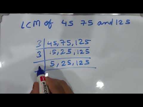 LCM of 45 75 125 |lcm |what is the lcm of 45 75 125 |Maths |mathematics @Mathsscam