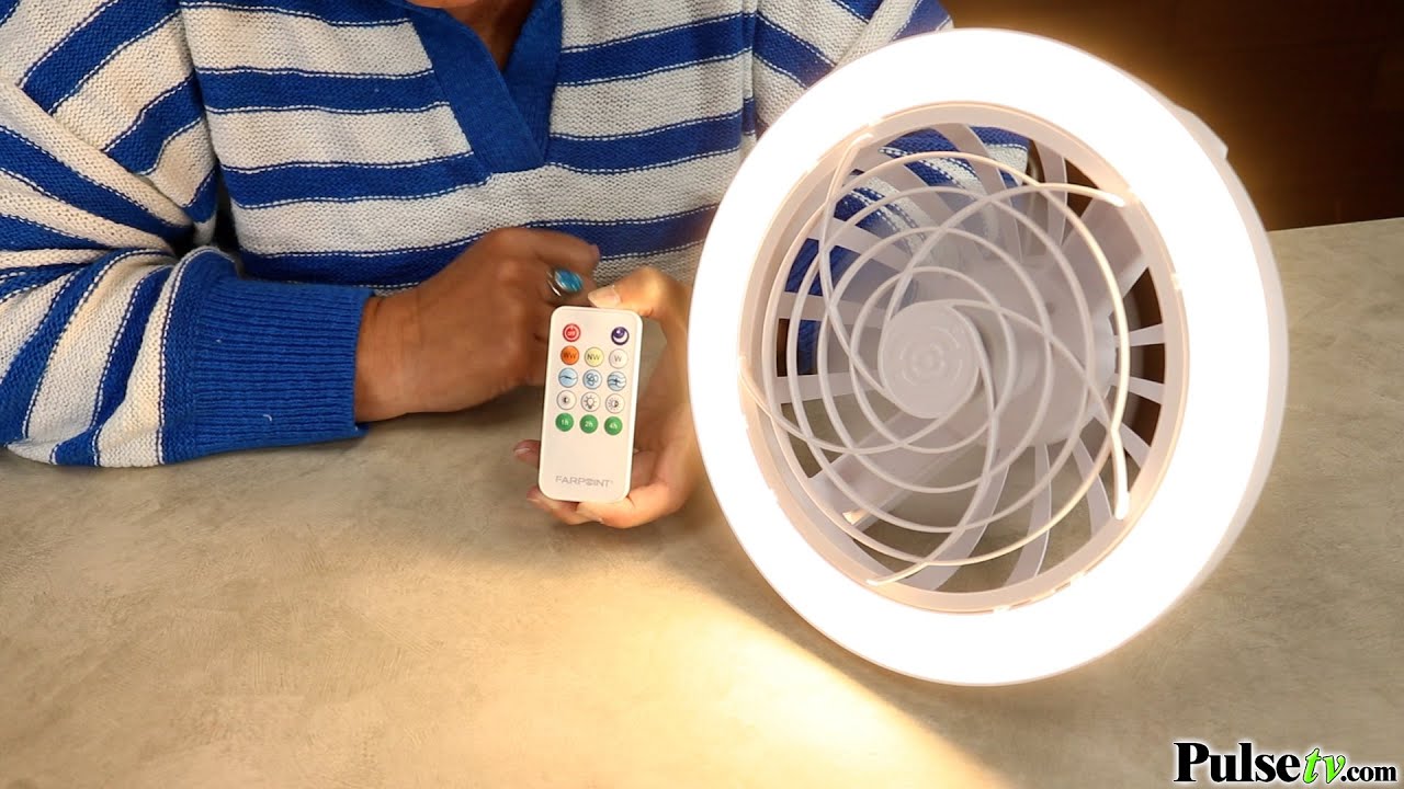 Cool n' Bright Circular Socket Fan w/ 2500 Lumen Light and Remote