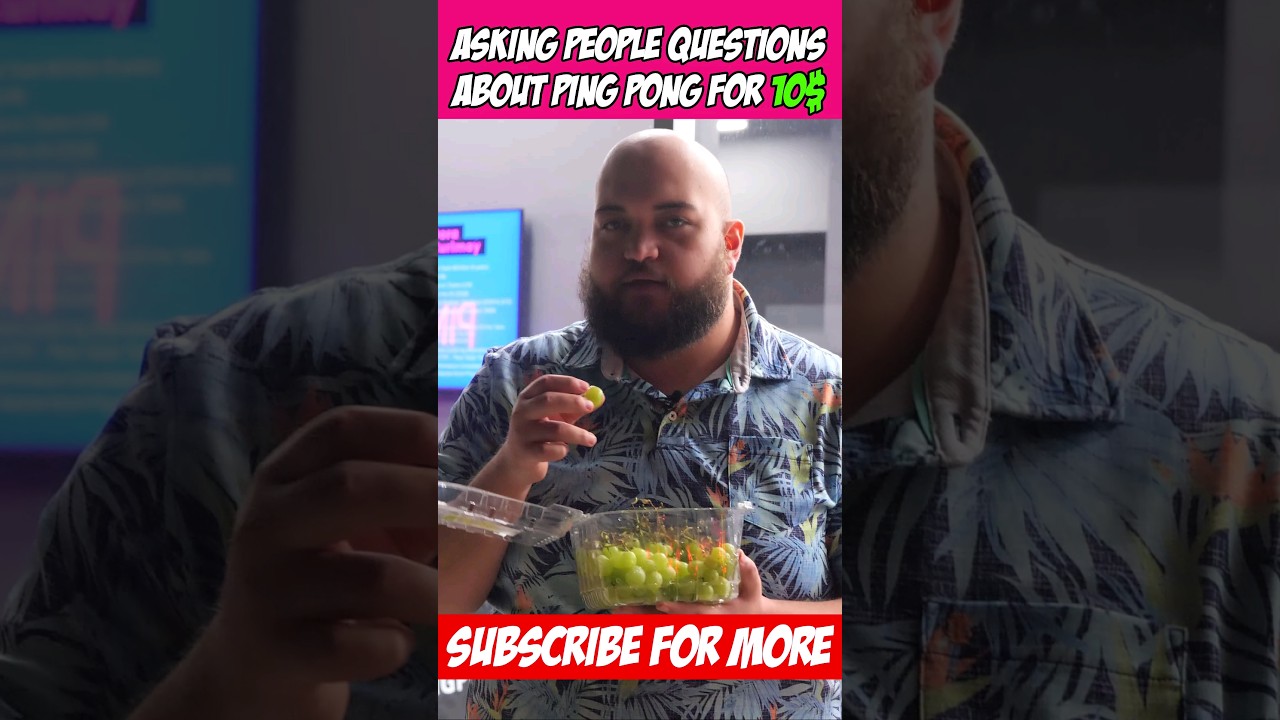 Asking people ping pong interview questions  #shorts #tabletennis