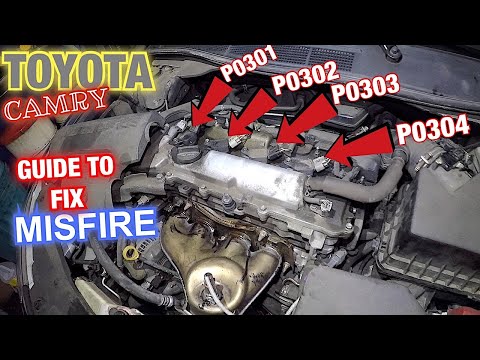 Toyota Camry Cylinder 1 to 4 MisFire, fix it yourself P0301 P0203 P0303 P0304 (DIY) Guide