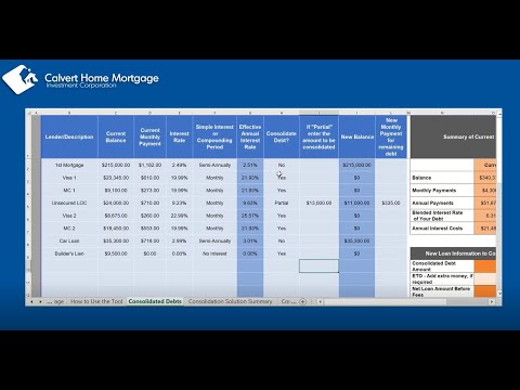 'How To' Debt Consolidation Tool - Version 2