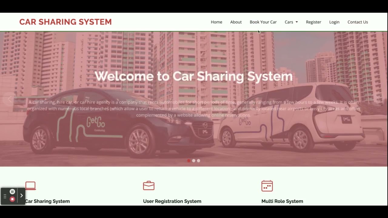Car Sharing System Project on Python, Django and MySQL