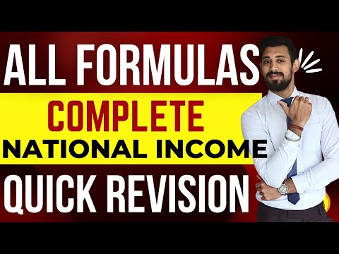 ALL FORMULAS | National Income | QUICK REVISION | Class 12