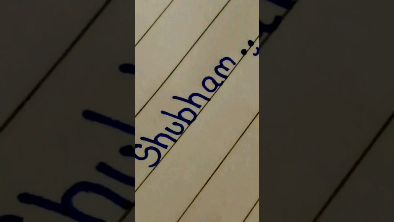 Shubham in beautiful hand writing | Names in satisfying stylish writing| #shorts #writing