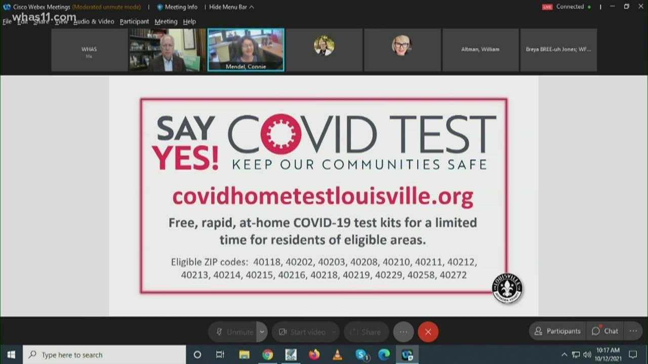 Select zip codes in Louisville to be part of the free at-home rapid COVID-19 test