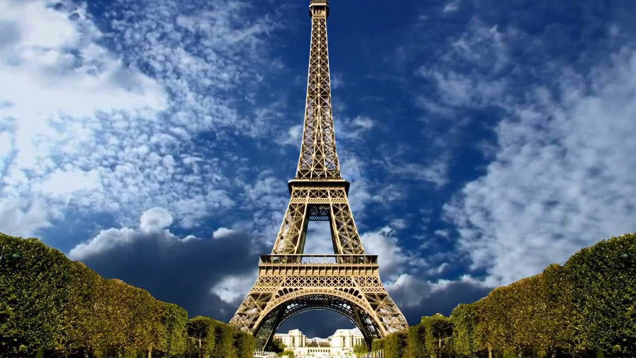 eifel tower amazing magic cloud 2 for green screen footage