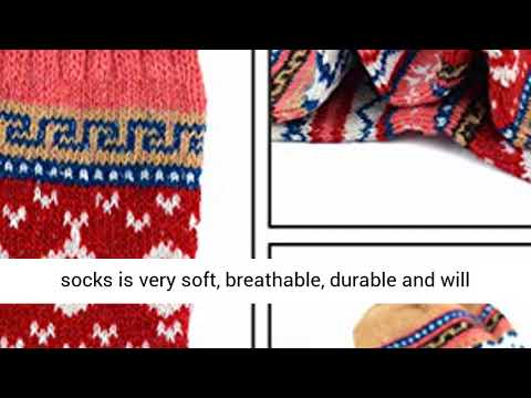 YZKKE 5Pack Womens Vintage Winter Soft Warm Thick Cold Knit Wool Crew Socks