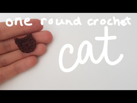 Free cat head applique, made in one row | full amigurumi crochet pattern