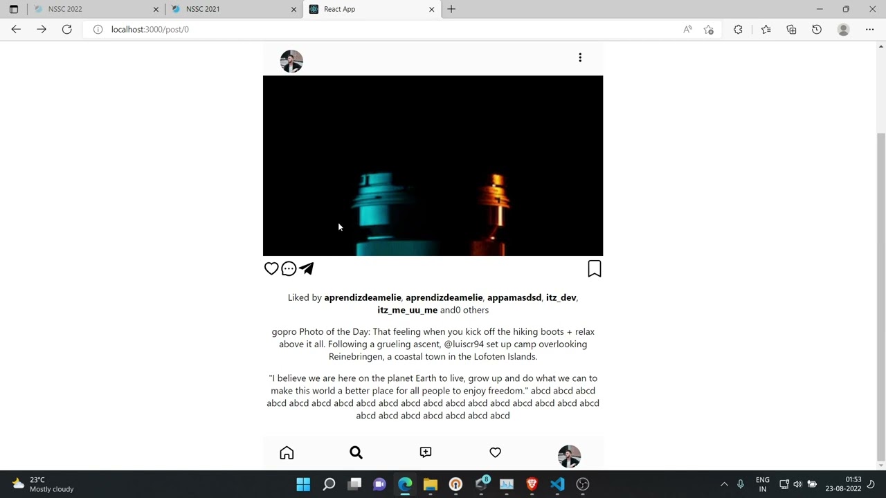 Instagram Clone using React js
