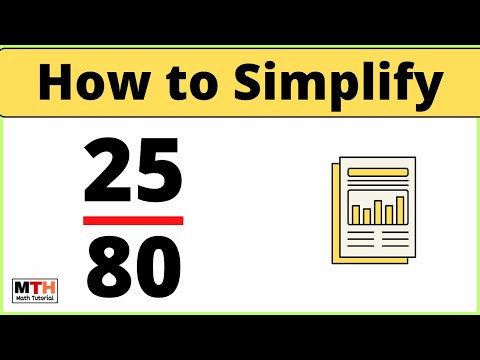 How to Simplify the Fraction 25/80 || 25/80 Simplified