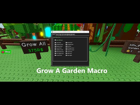 How to use and install the best macro for Grow A Garden! (Roblox) (Virage's Macro)