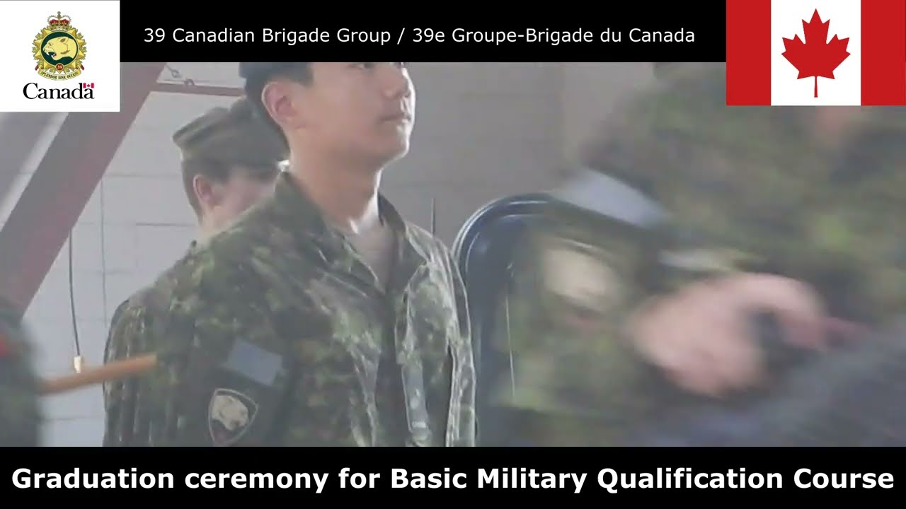 Canadian Army Reserve graduation ceremony for Basic Military Qualification Course, Chilliwack, BC,