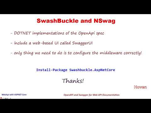 Swagger, SwashBuckle, NSwag and SwaggerUI to run WebApi ASPNET Core