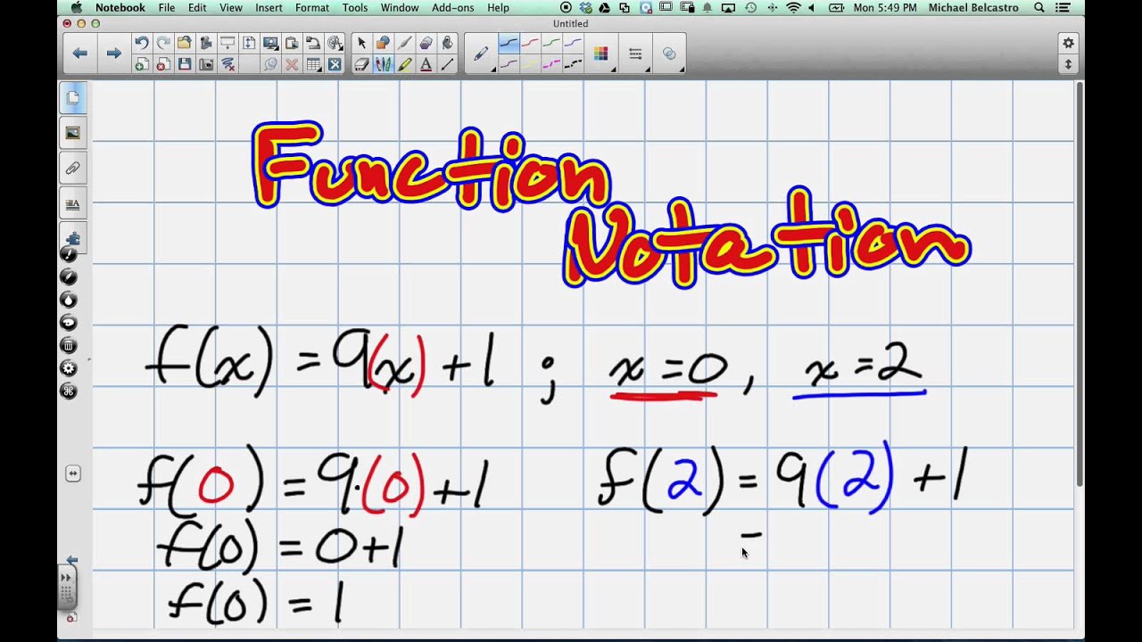 Function Notation Grade 11 mixed Lesson 1 3 2 24 14