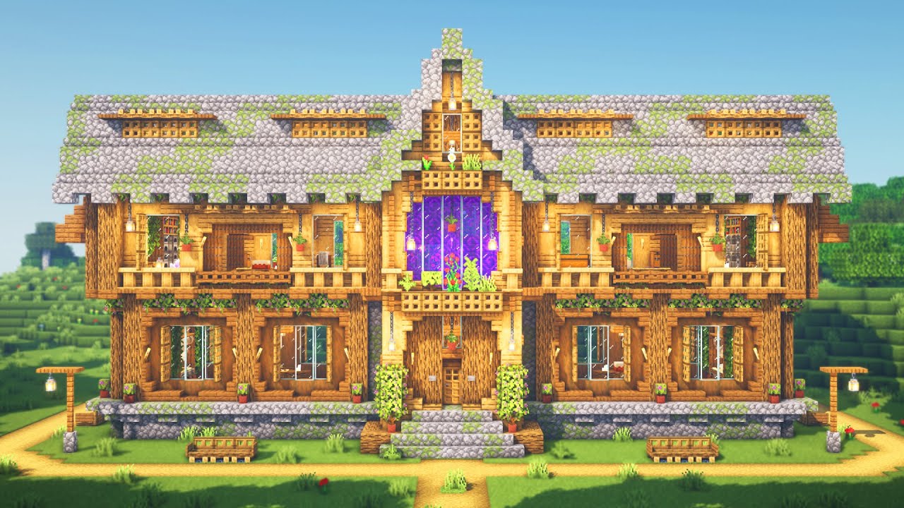 How to Build the Ultimate Wooden House + Interior in Minecraft • Tutorial