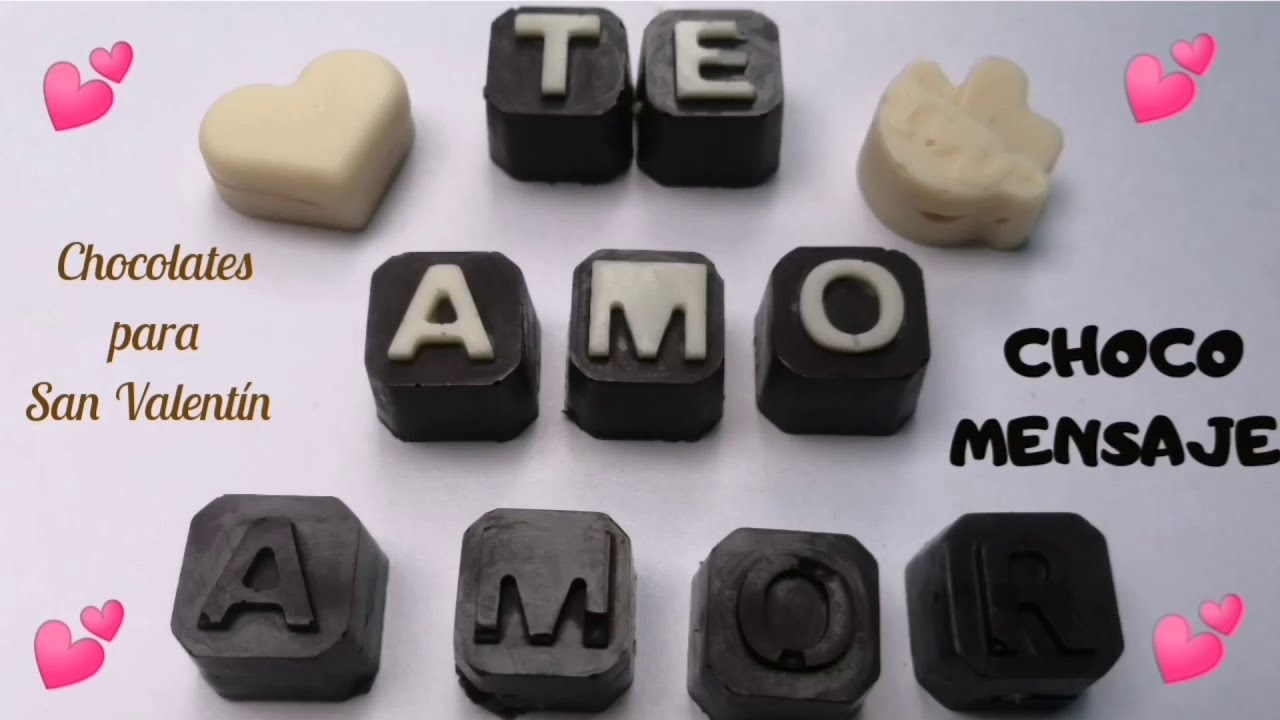 CHOCOLATES CON MENSAJE por San Valentín o para alguien especial - CHOCOMENSAJE 💕