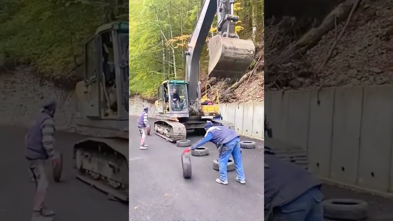 Road engineering construction excavator