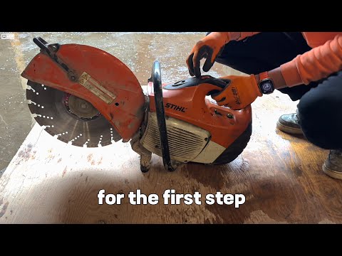 How to start STIHL concrete saw?