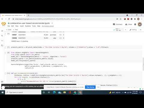Collaberative based recommender system with small amount of code on video game dataset from kaggle